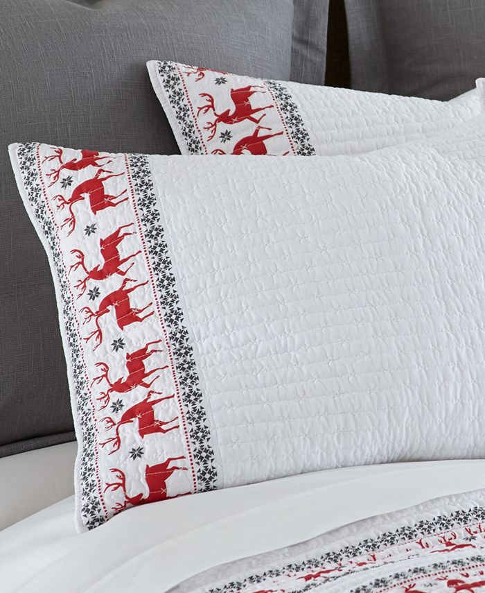 Levtex Rudolph Reindeer Border 3-Pc. Quilt Set, Full/Queen - Macy's