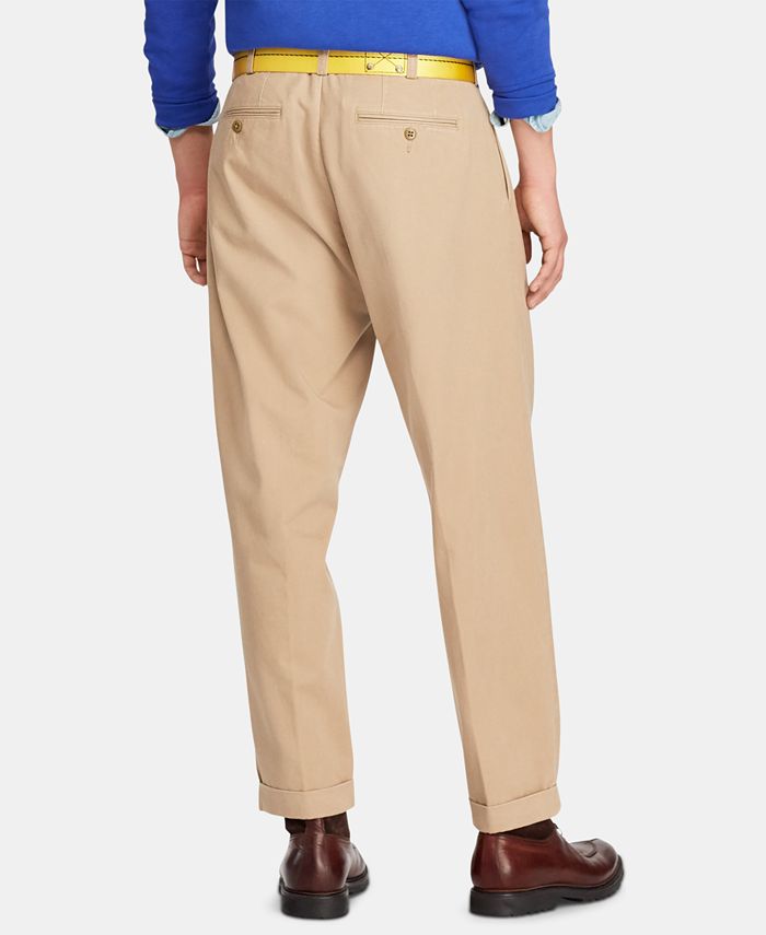 Polo Ralph Lauren Men's Relaxed-Fit Pleated Chino Pants - Macy's