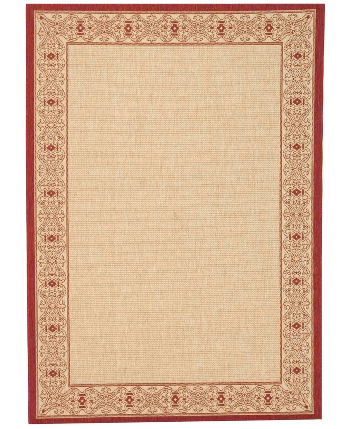 Click here for Safavieh Courtyard CY2099 Natural and Red 53 x 77... prices