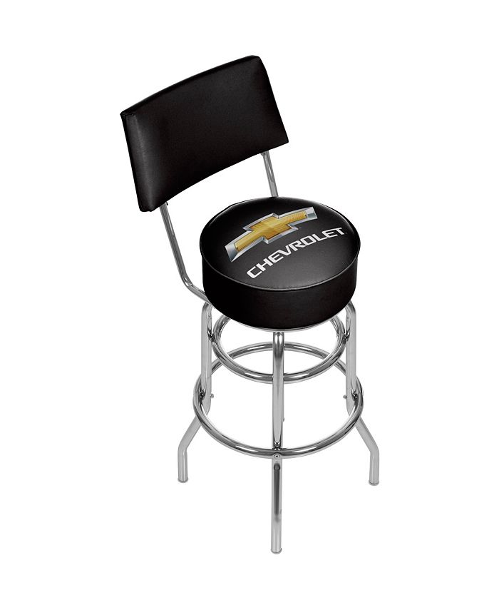 Trademark Global Chevrolet Swivel Bar Stool with Back - Chevy Racing ...