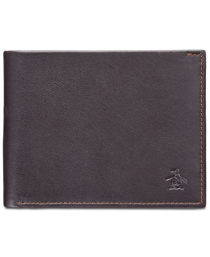 Original Penguin Penguin Men's Colorblocked Leather Wallet - Macy's