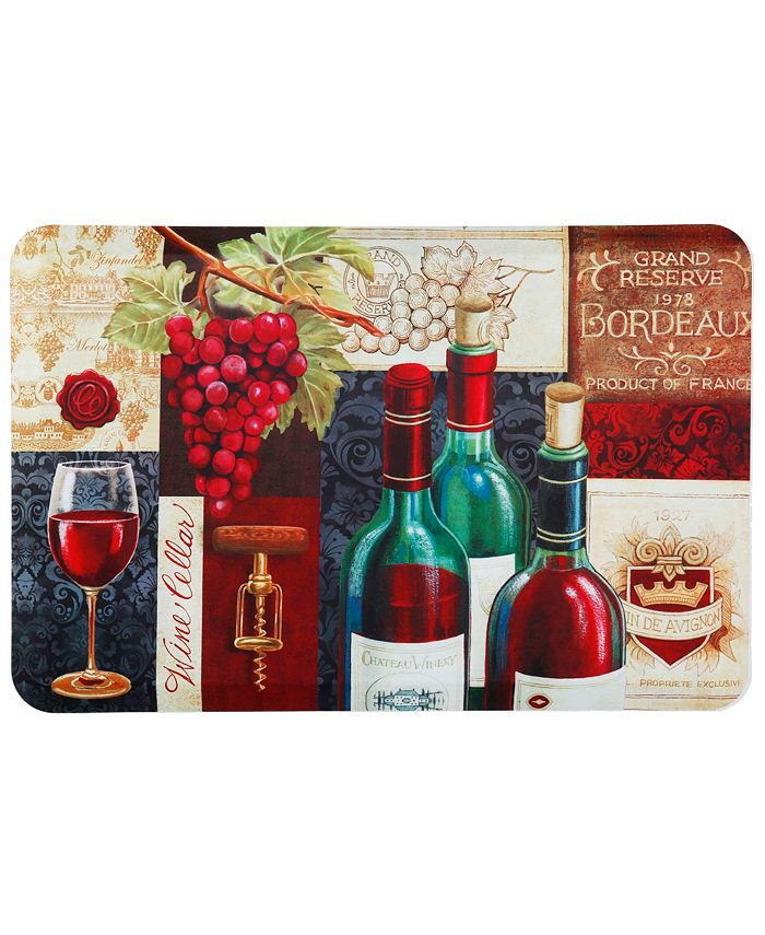 Home Dynamix Designer Chef Favorite Reds Cushioned Anti-Fatigue Kitchen ...