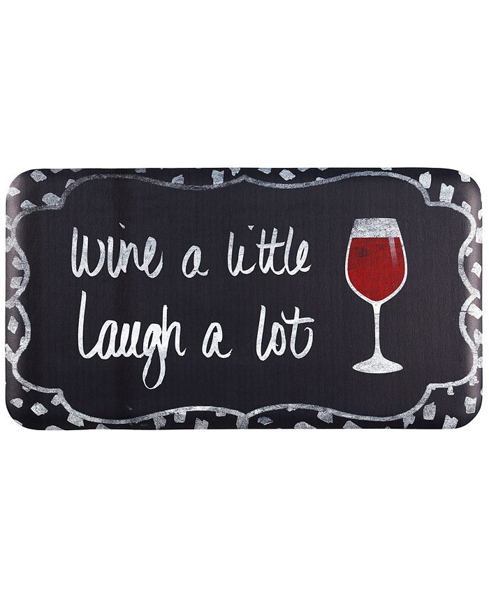 Home Dynamix David Burke Premier "Wine A Little, Laugh A Lot" Cushioned ...