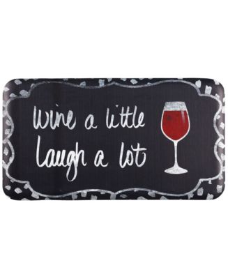 Home Dynamix David Burke Premier "Wine A Little, Laugh A Lot" Cushioned ...
