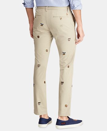 Polo Ralph Lauren Men's Stretch Slim-Fit Embroidered Chino Pants - Macy's