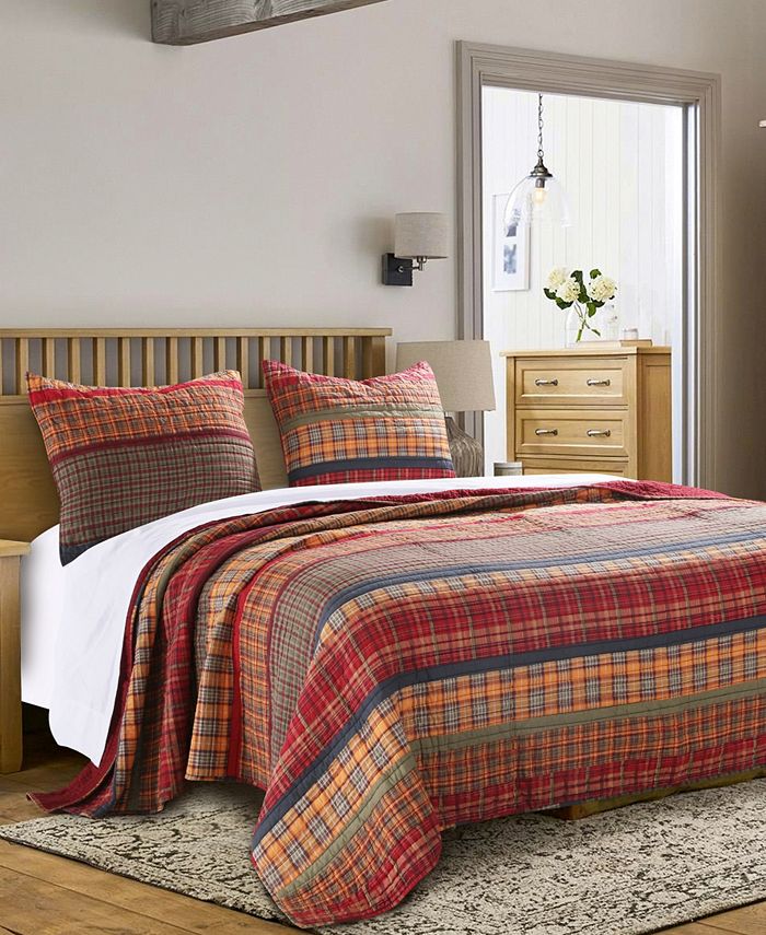 Greenland Home Fashions Rush Quilt Set, 3-Piece Full - Queen - Macy's