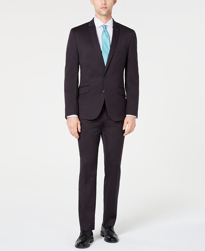 Billy London Men's Slim-Fit Performance Stretch Slate Gray Suit - Macy's