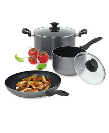 Culinary Edge 5 Piece Nonstick Cookware Set - 3QT Saucepan, 8QT Stock ...