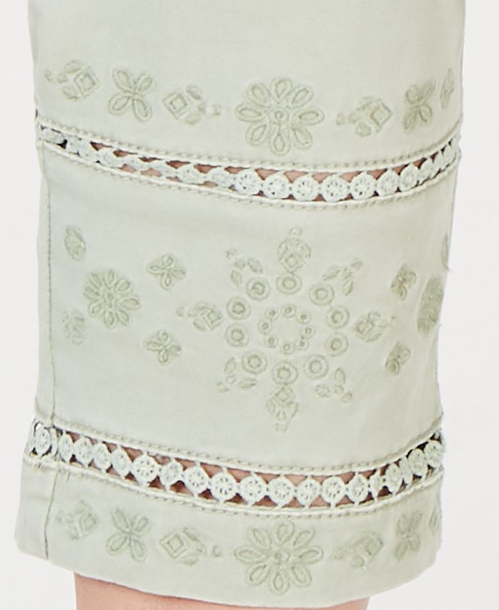 Style & Co Embroidered Capris Pants, Created for Macy's - Macy's