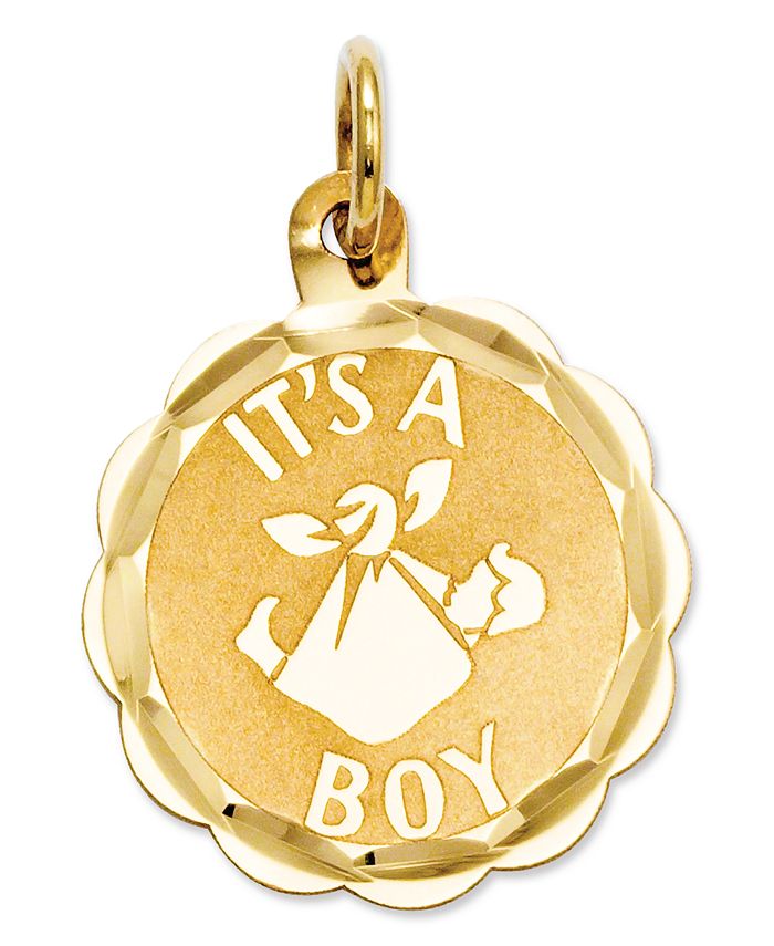 Macy's 14k Gold Charm, It's A Boy Charm - Macy's