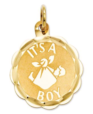 14k Gold Charm, It's A Boy Charm - Macy's