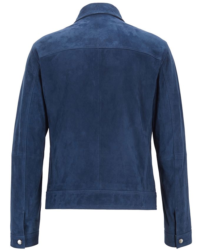 Hugo Boss Men's Regular/Classic Fit Suede Jacket - Macy's