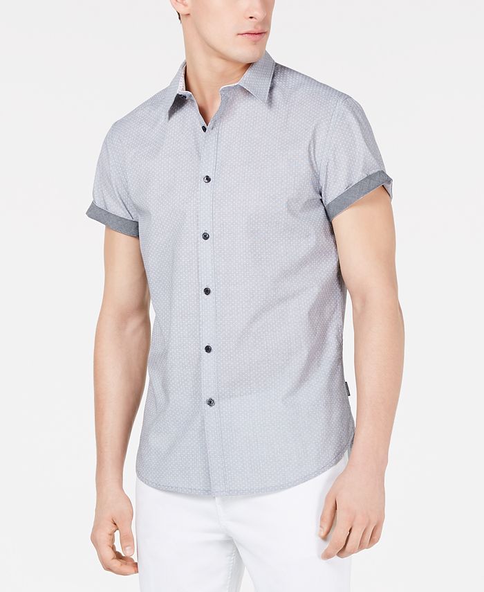 Kenneth Cole Men's Mini-Dot Print Shirt - Macy's