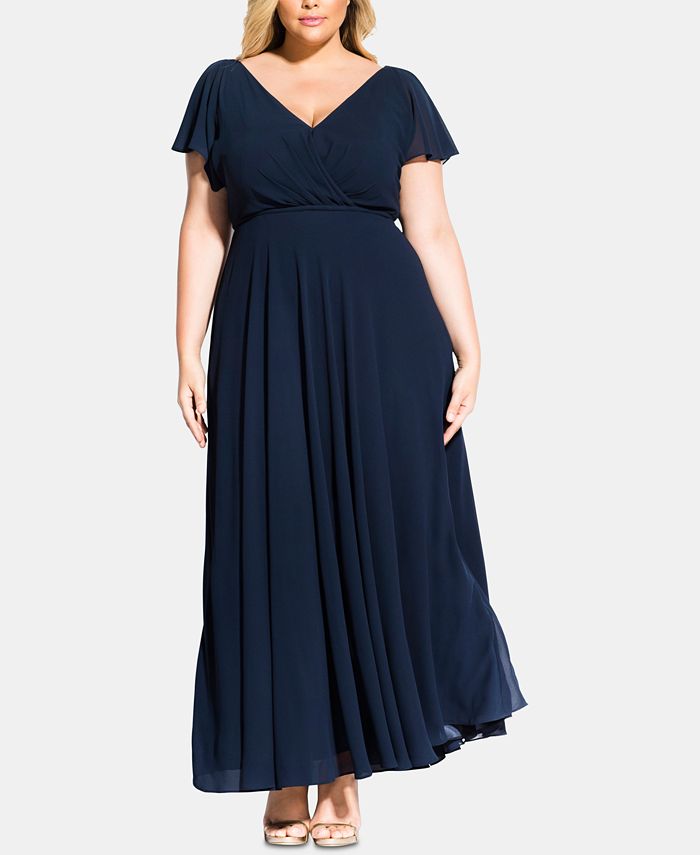 City Chic Trendy Plus Size Sweet Wishes Maxi Dress - Macy's