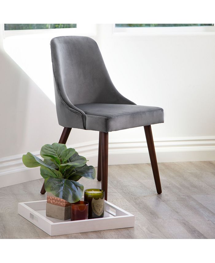 Furniture CLOSEOUT! Barney Velvet Dining Chair, Quick Ship - Macy's