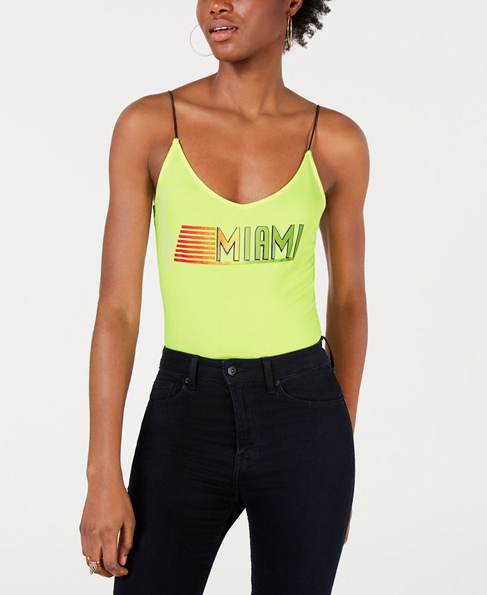 PROJECT 28 NYC Miami Graphic-Print Bodysuit - Macy's