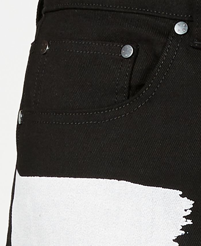WeSC Men's Straight-Fit Painted Jeans - Macy's
