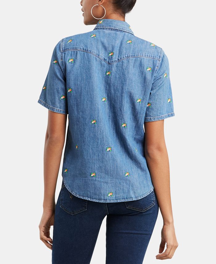 Levi's Larissa Short-Sleeve Western Shirt - Macy's