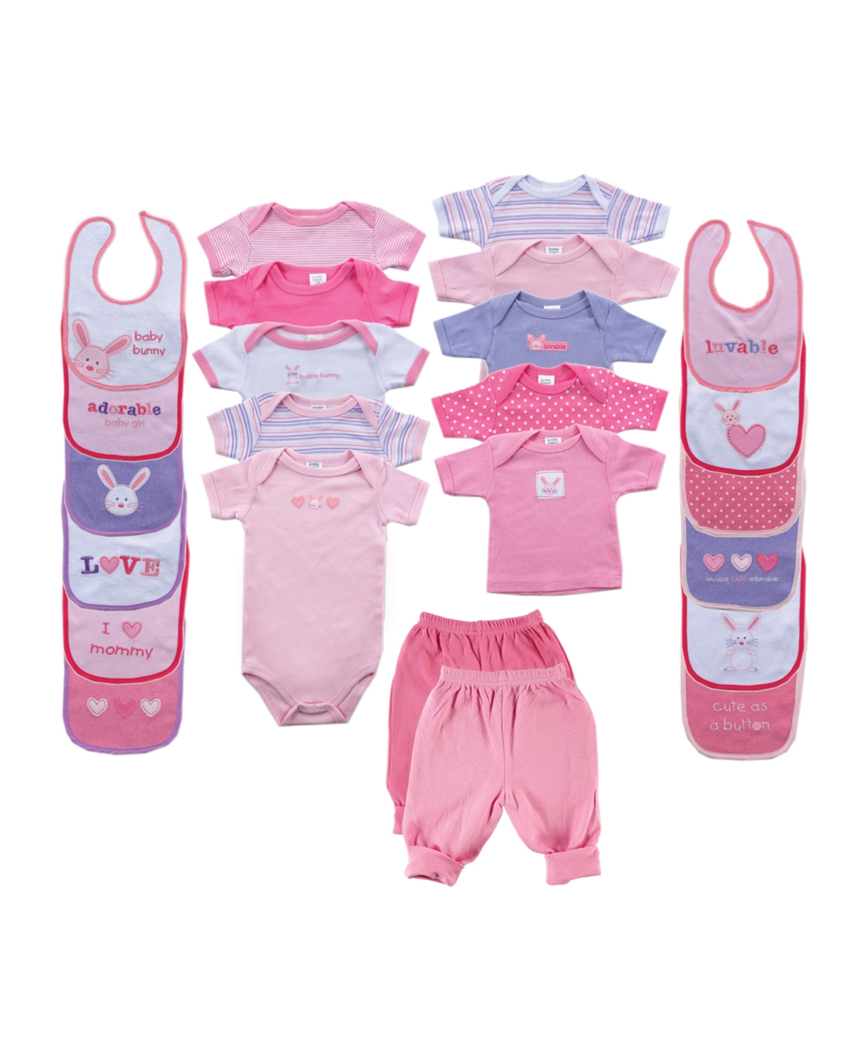 Click here for Luvable Friends Baby Girls Layette Gift Cube - Pin... prices