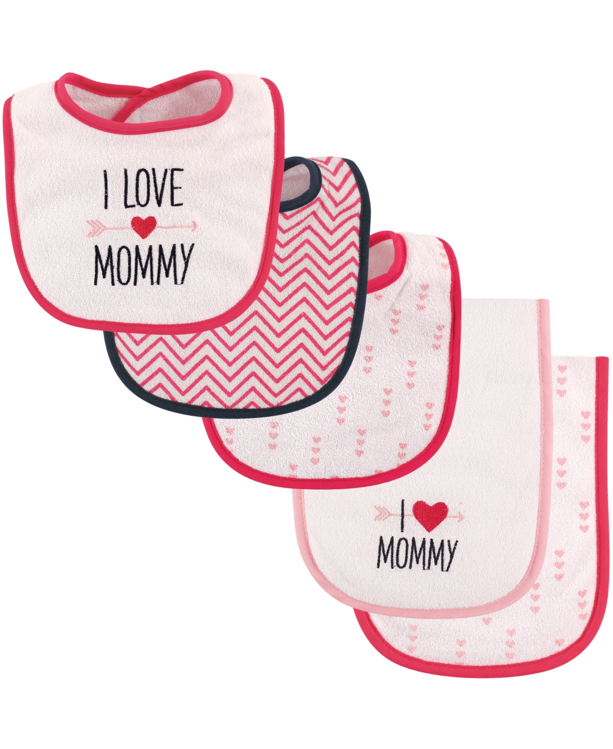 Click here for Luvable Friends Girls Bib and Burp Cloth Set - Gir... prices