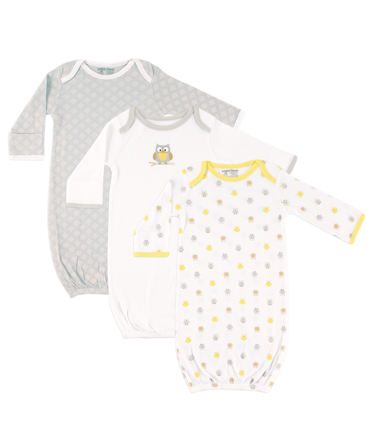 Click here for Luvable Friends Baby Unisex Cotton Gowns - Owl prices