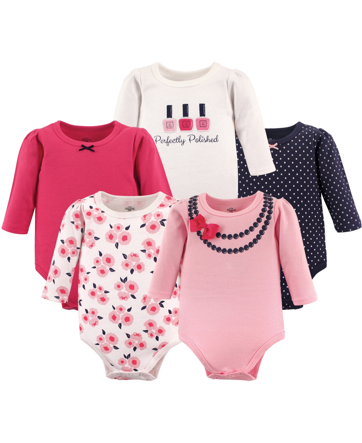 Click here for Little Treasure Baby Girls Treasure 5Pk Long Sleev... prices