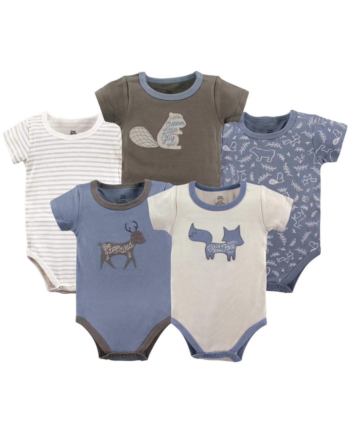 Click here for Yoga Sprout Baby Boys Soft Cotton Bodysuit - Fores... prices