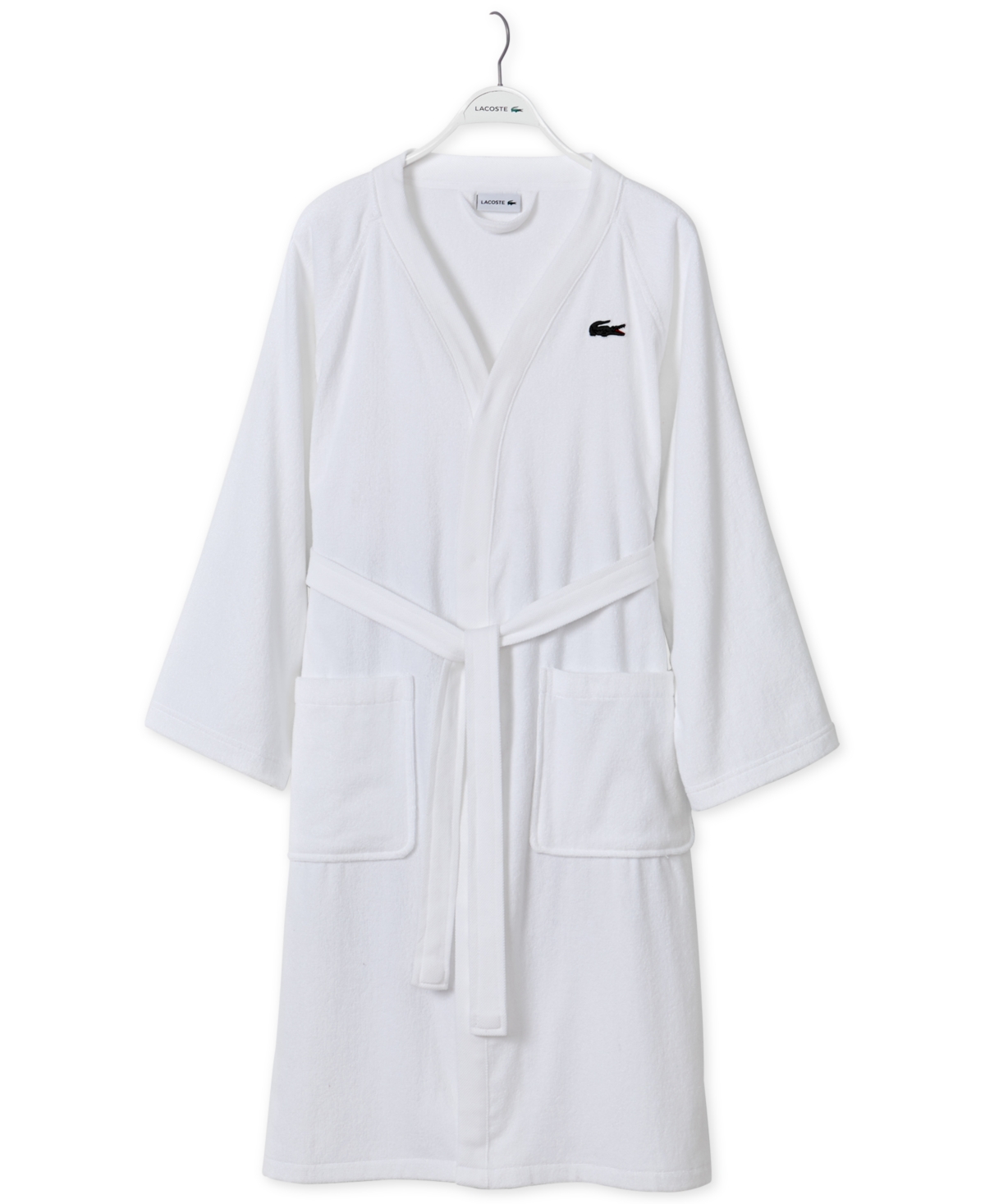 Click here for Lacoste Home Logo Patch 100 Cotton Pique Bath Robe... prices