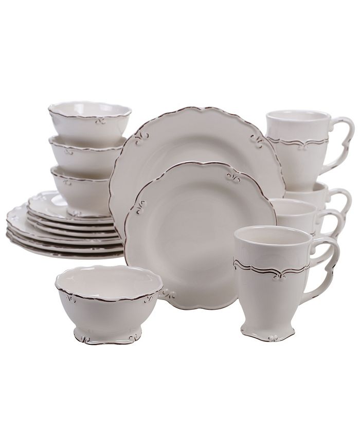 Certified International Vintage Cream 16-Pc. Dinnerware Set - Macy's
