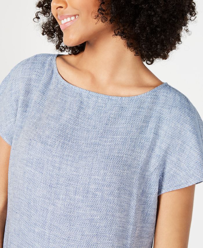 Eileen Fisher Organic Linen T-Shirt Dress - Macy's