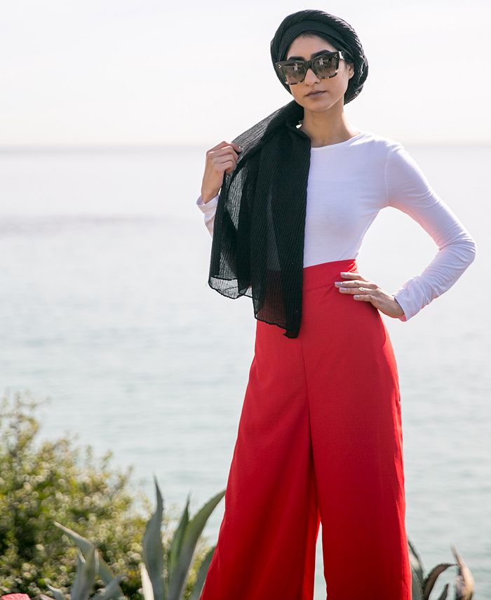 Verona Collection Talia Modest Box-Pleat Pants - Macy's