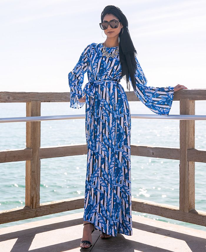 Verona Collection Ella Tie-Waist Maxi Dress - Macy's