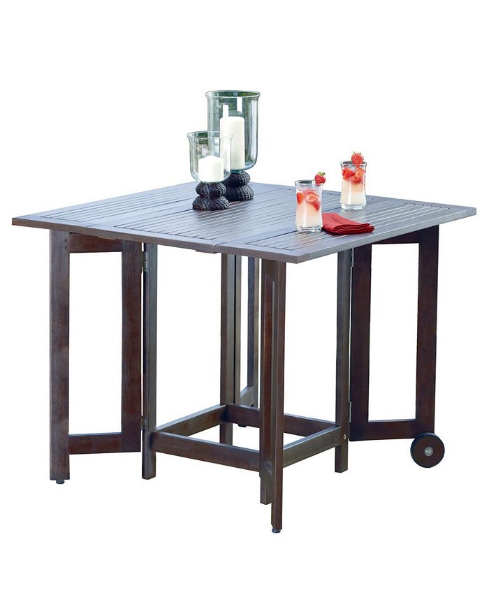 northbeam Eucalyptus Folding Square Table - Macy's