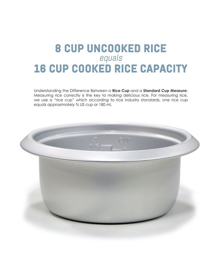 Elite Gourmet 16 Cup Rice Cooker with Steam Tray - Macy's