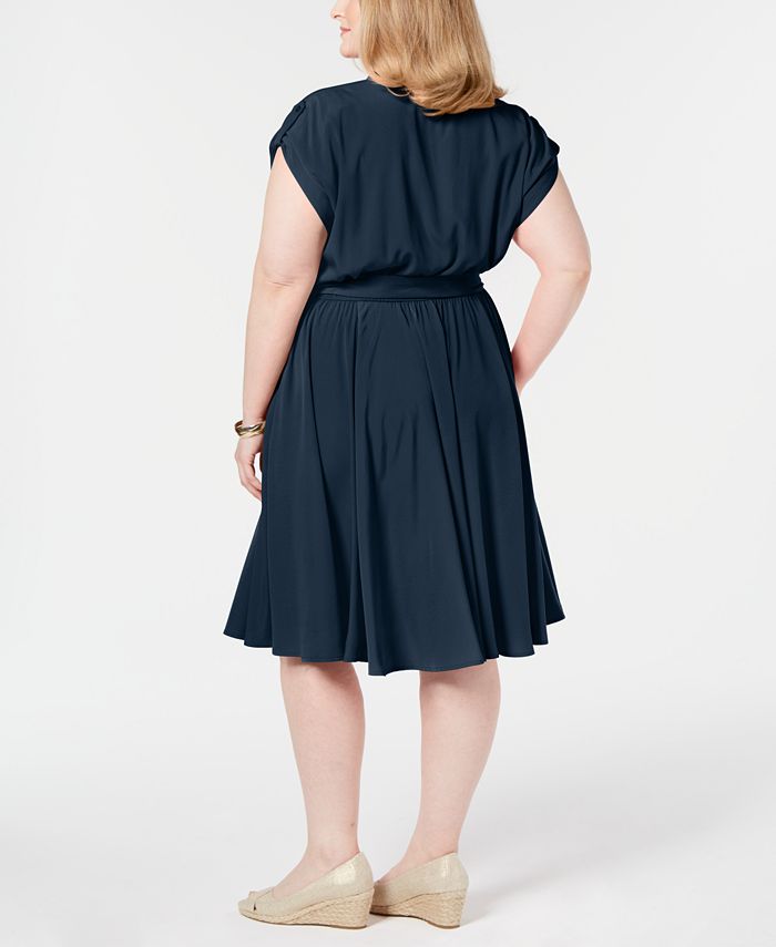 Charter Club Plus Size Cap-Sleeve Shirtdress, Created for Macy's - Macy's