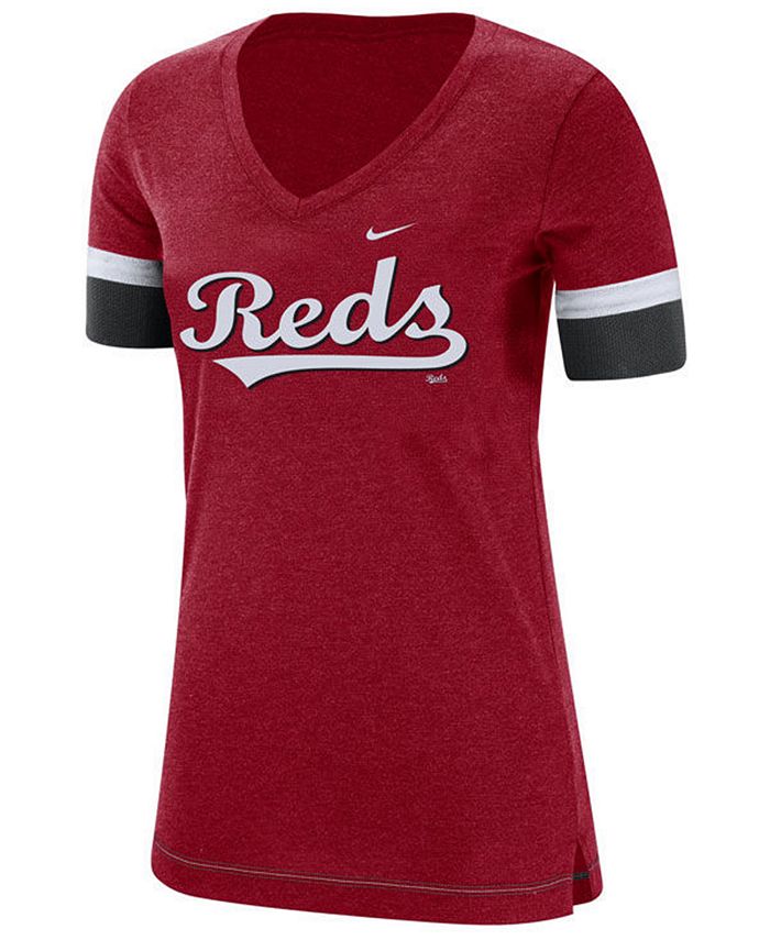 Nike Women's Cincinnati Reds Tri-Blend Fan T-Shirt - Macy's