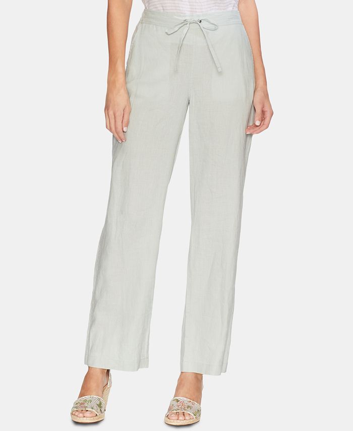 Vince Camuto Linen Wide-Leg Pants - Macy's