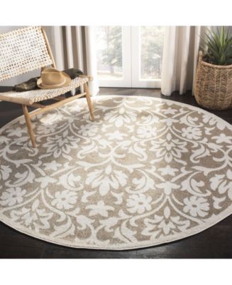 Safavieh Amherst AMT424 Wheat and Beige 7' x 7' Round Area Rug - Macy's