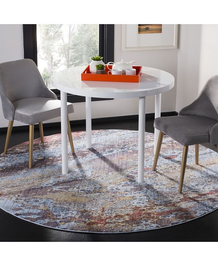 Safavieh Monray Red and Multi 7' x 7' Round Area Rug - Macy's