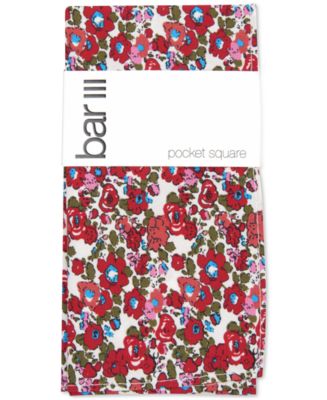 Bar III Men's Charter Floral Pocket Square, Created for Macy's - Macy's