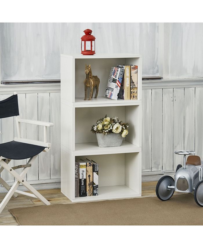 Way Basics Eco Stackable Large Rectangle Shelf and Storage Organizer ...