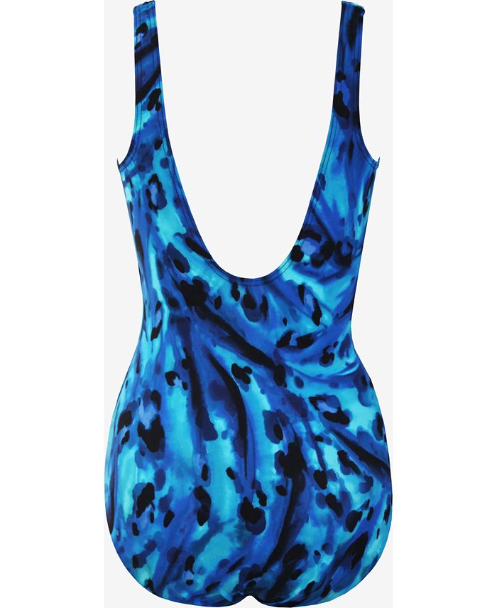 Miraclesuit Over-The-Shoulder Crossover Allover Slimming One-Piece ...