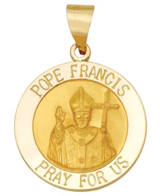 Pope Francis Medal Pendant in 14k Yellow Gold - Macy's