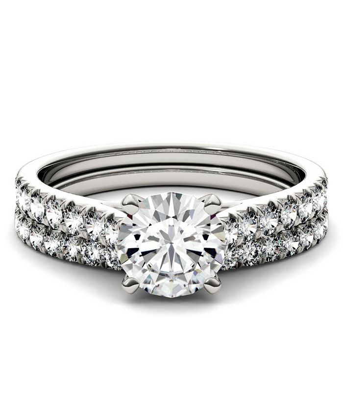 Charles & Colvard Moissanite Bridal Set (1-5/8 ct. t.w. Diamond ...