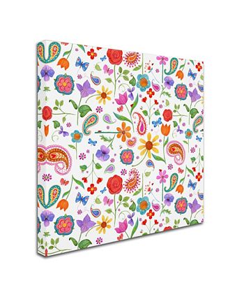 Trademark Global Fiona Stokes-Gilbert 'Petals & Paisley' Canvas Art ...
