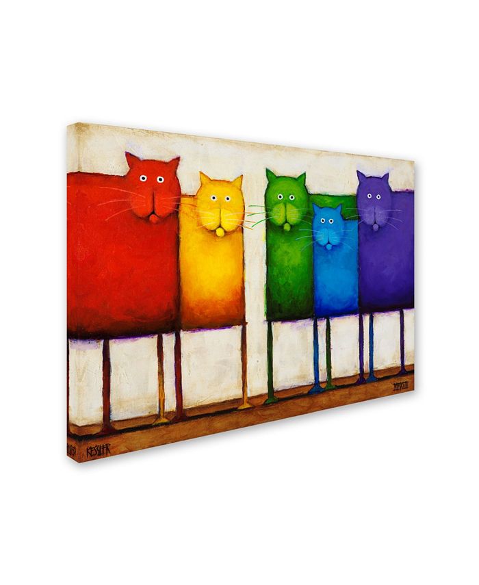 Trademark Global Daniel Patrick Kessler 'Rainbow Cats' Canvas Art - 19 ...