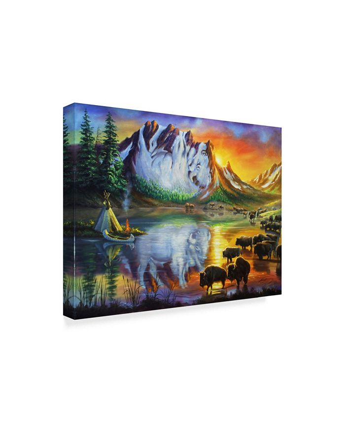 Trademark Global D. Rusty Rust 'Great White' Canvas Art - 24" x 18" x 2 ...