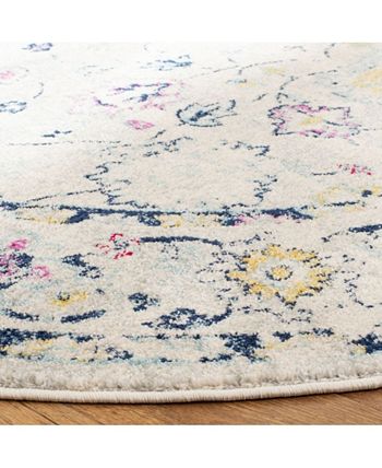 Safavieh Madison Light Gray and Fuchsia 6'7" x 6'7" Round Area Rug - Macy's