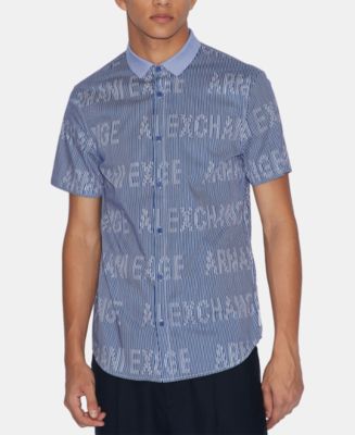 A|X Armani Exchange Men's Wavy Logo Shirt - Macy's