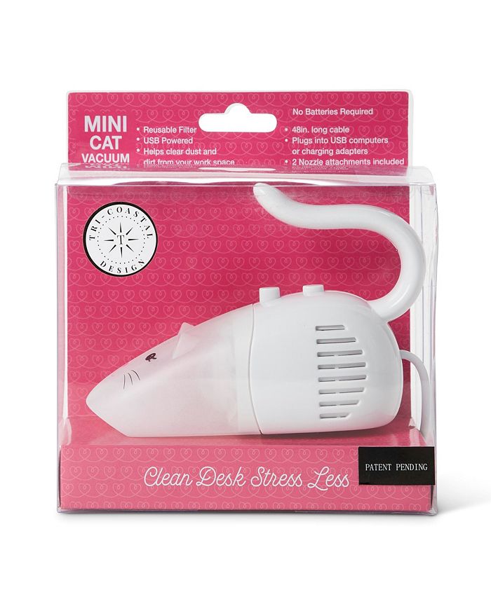 Tri-Coastal Design Mini White Cat Desk Vacuum - Macy's